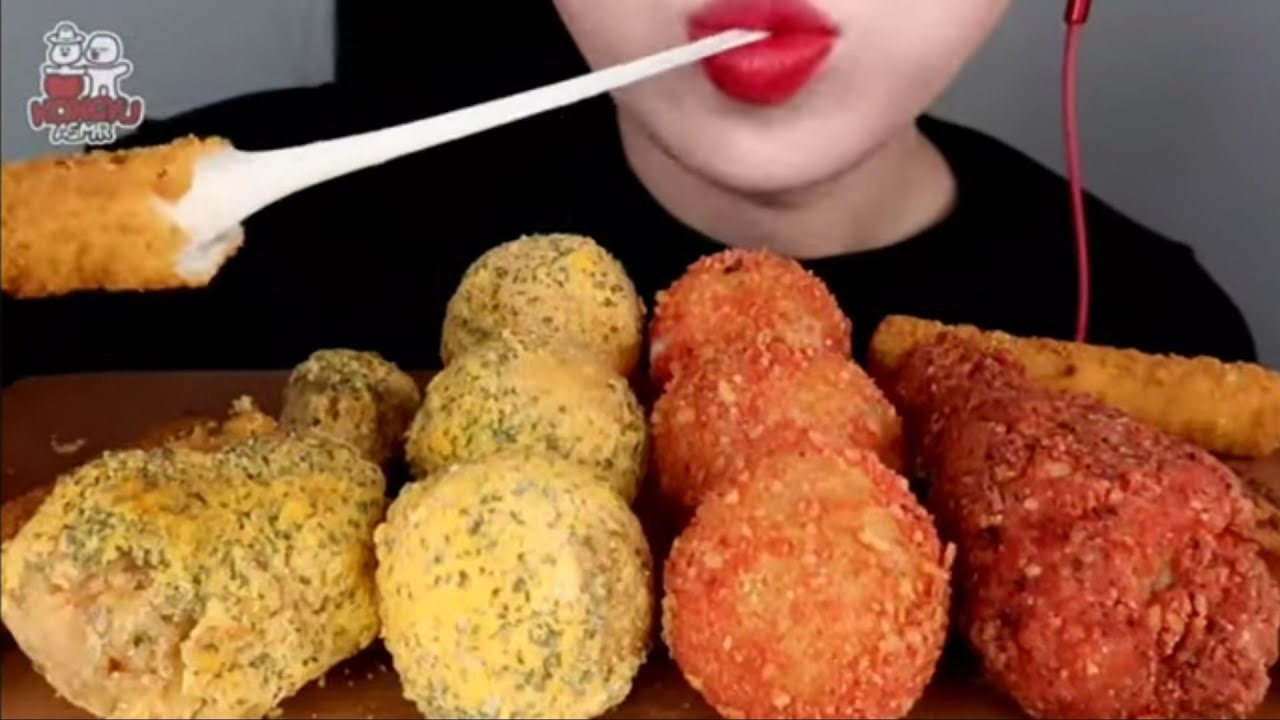 ASMR spicy cheese balls cheese steak #asmr - YouTube