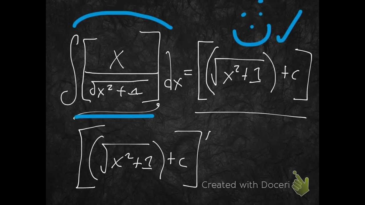Verifying (Indefinite) Integrals via Differentiation: Rational Function Example - YouTube