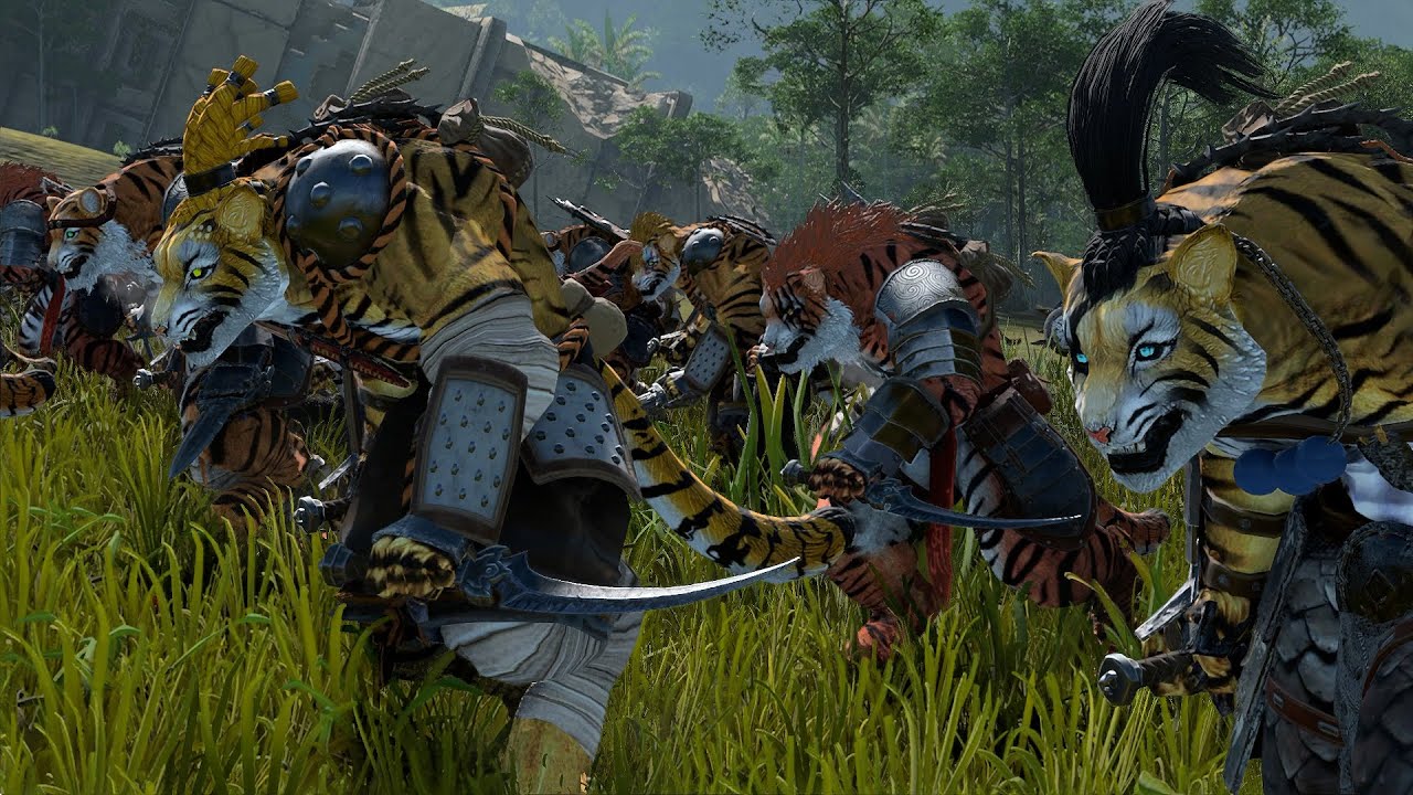 Tigermen of Cathay vs Skaven- Warhammer 3 cinematic battle - YouTube