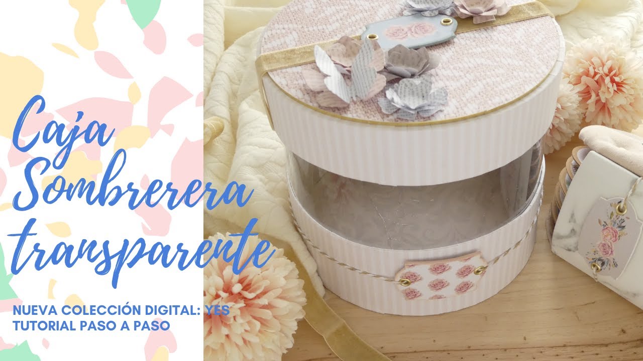 COMO HACER UNA CAJA CAJA REDONDA PARA ALBUM - COLECCIÓN YES - CAJA SOMBRERERA - YouTube
