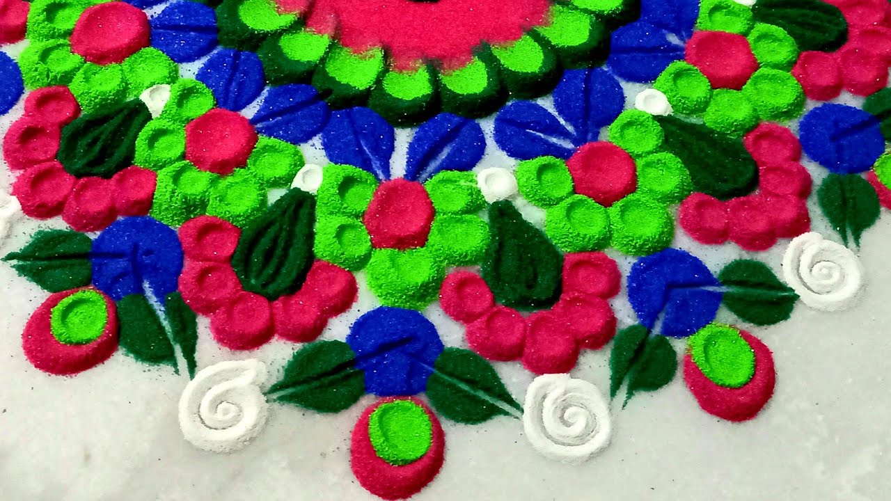 Super rangoli design@@@@## by Vanu arts&designs - YouTube