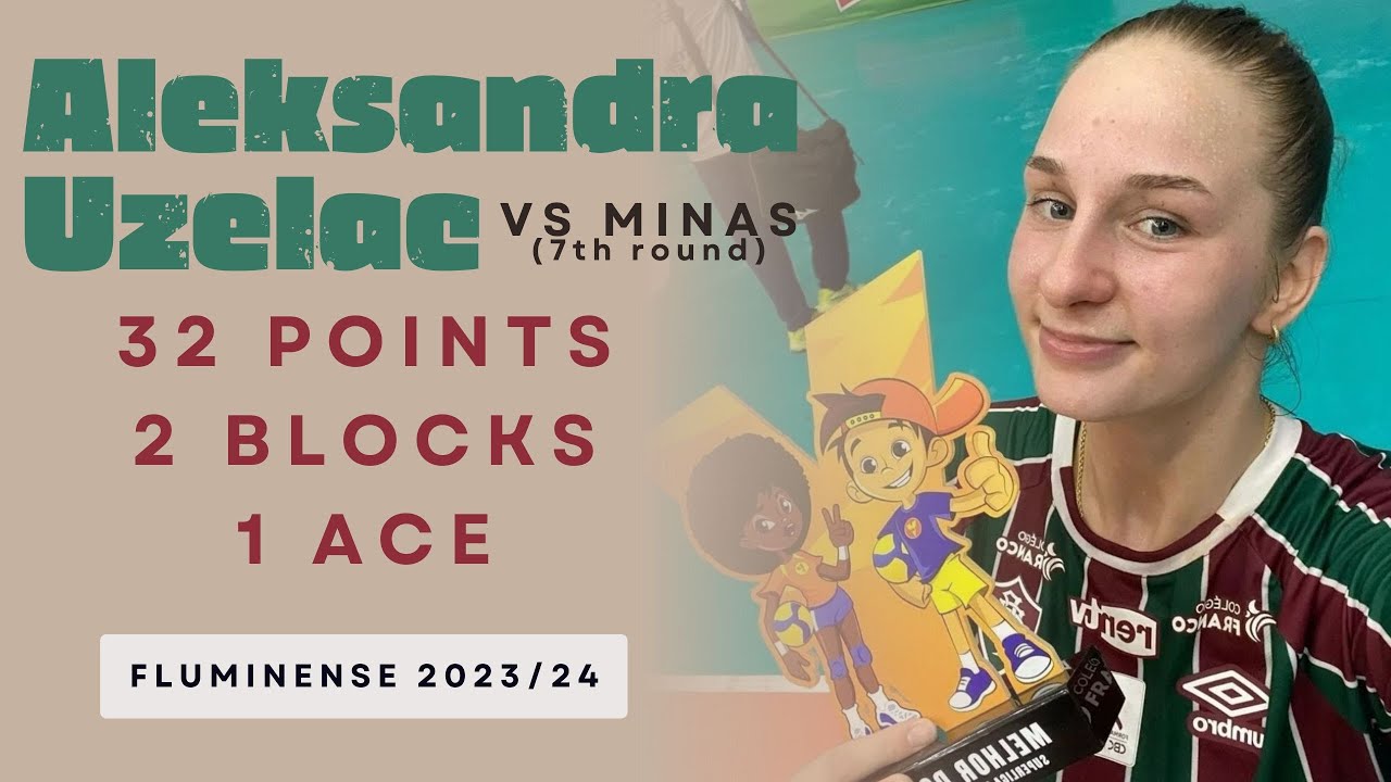 Aleksandra Uzelac Fluminense vs Minas (7th round of Brazilian Superliga ...