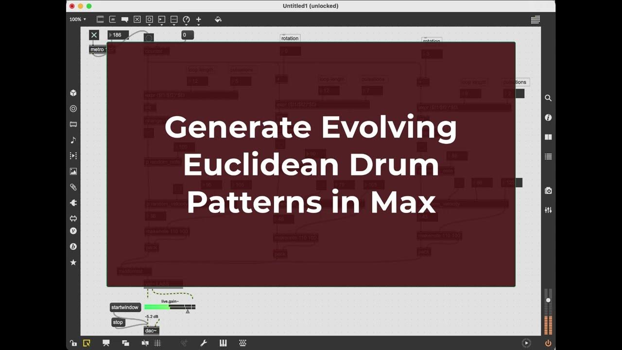 Evolving Euclidean Rhythm Drum Patterns with Max MSP - YouTube