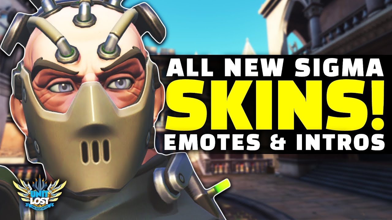 Overwatch - All NEW Sigma SKINS! Voicelines and Highlight Intros! - YouTube