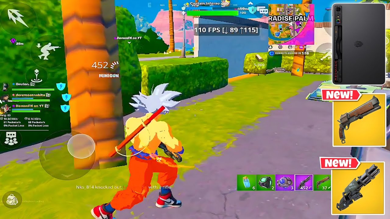 Red Magic Nova 120 FPS Fortnite Mobile Gameplay *NEW SON GOKU SKIN | OG ...