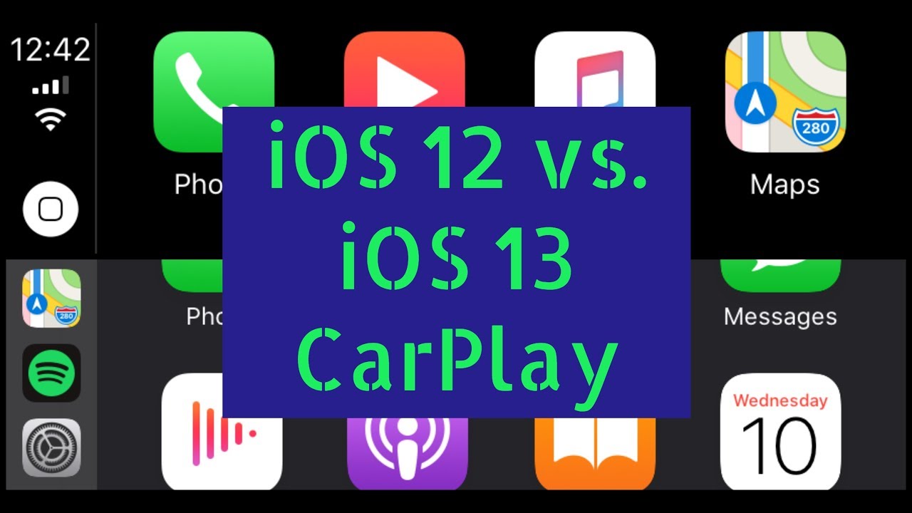 iOS 12 vs. iOS 13 CarPlay - YouTube