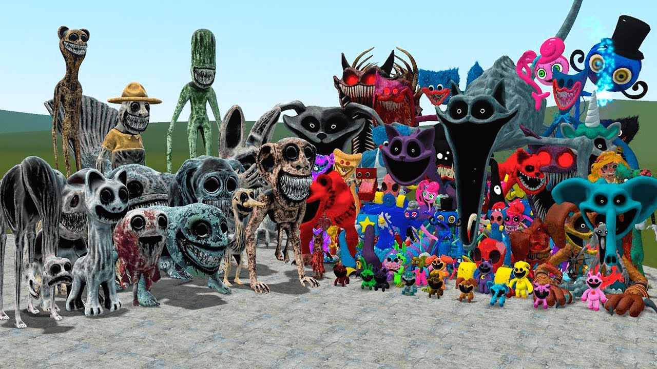 NEW ALL ZONOMALY MONSTERS VS ALL POPPY PLAYTIME CHAPTER 1-3 In Garry's ...