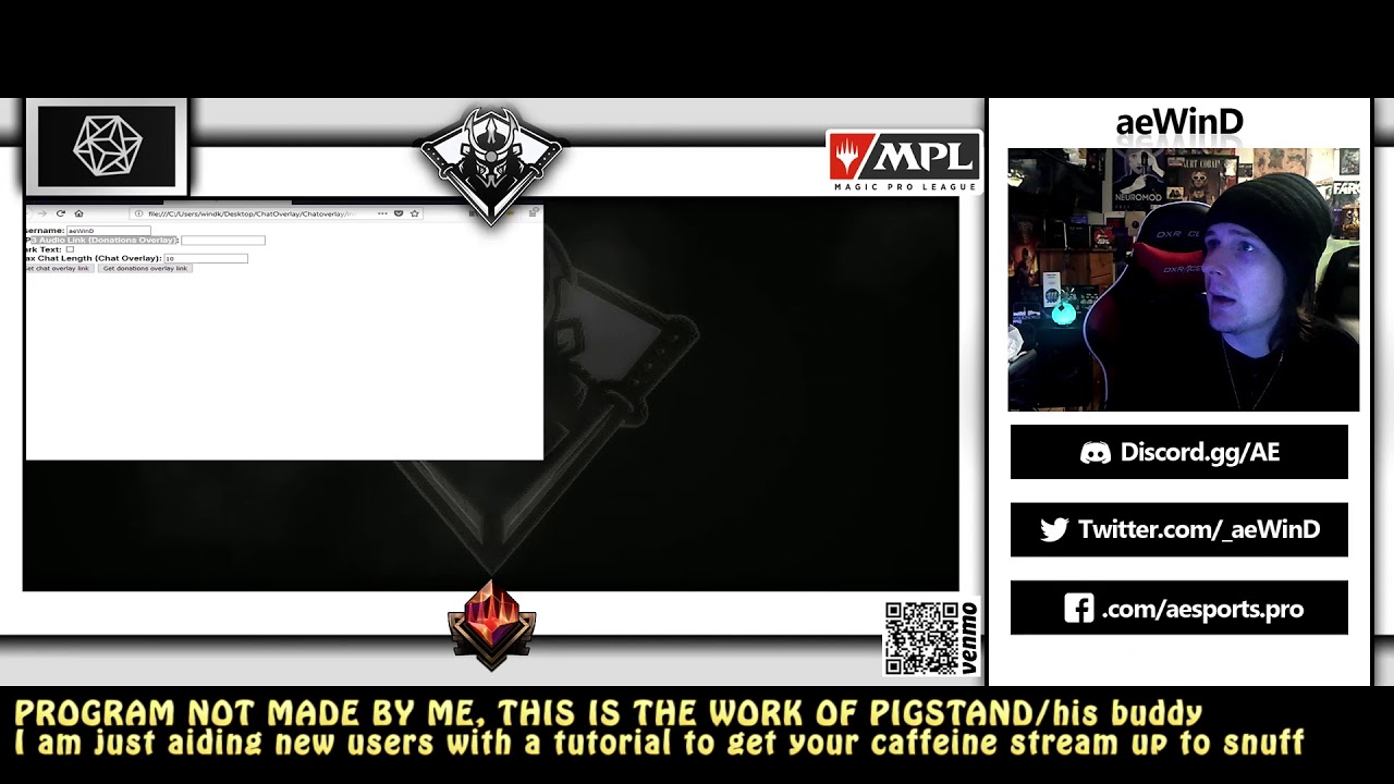 #Caffeine Chat/Dono overlay - Tutorial by www.caffeine.tv/aeWinD # ...