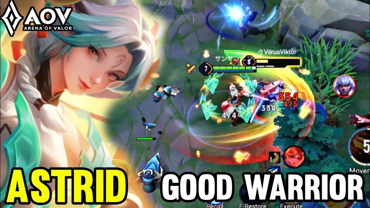 AOV : ASTRID GAMEPLAY | GOOD WARRIOR - ARENA OF VALOR LIÊNQUÂNMOBILE ...