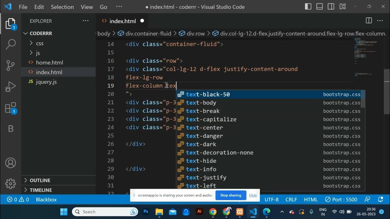 flex box in bootstrap-coder-8pm- - YouTube