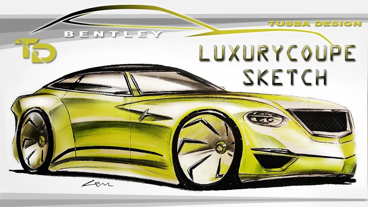 Drawing and Painting of Bentley Design Sketch - YouTube