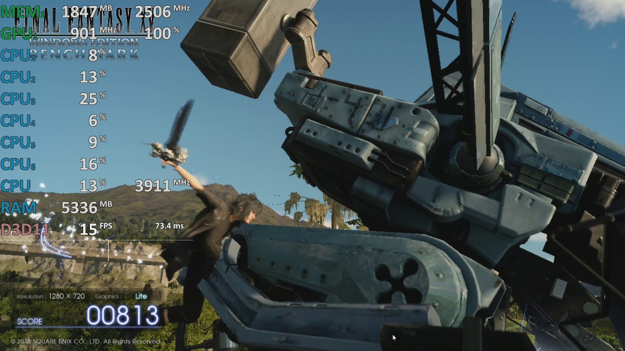 *FFXV Day* Final Fantasy XV GeForce GT 730 Benchmark - YouTube