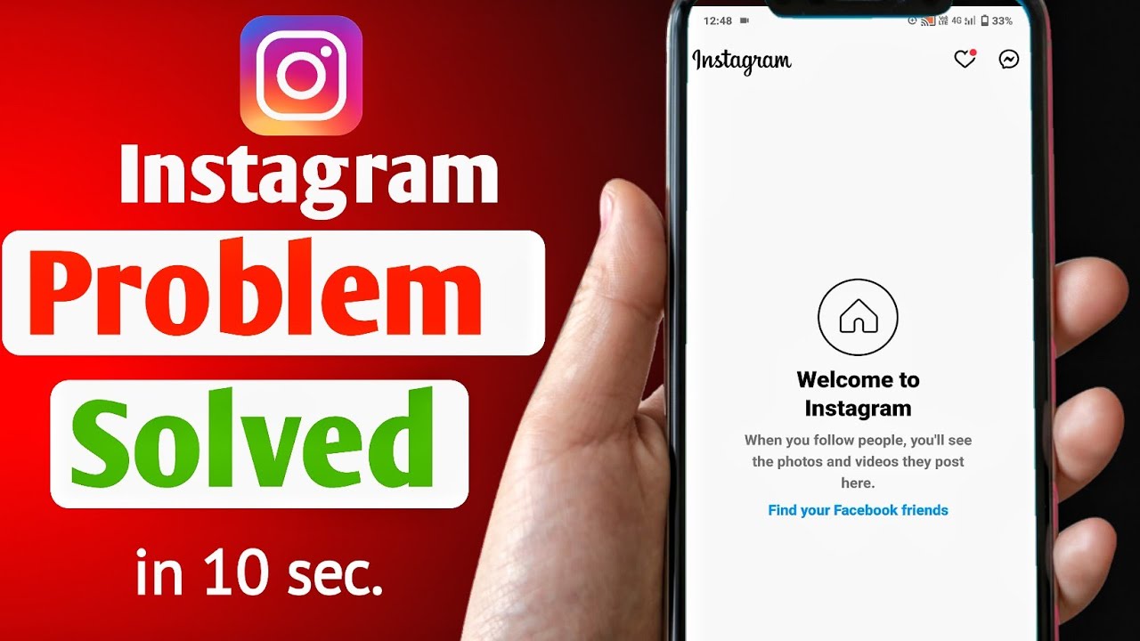 "Welcome to Instagram" Problem Solution | Instagram Homepage Problem ...