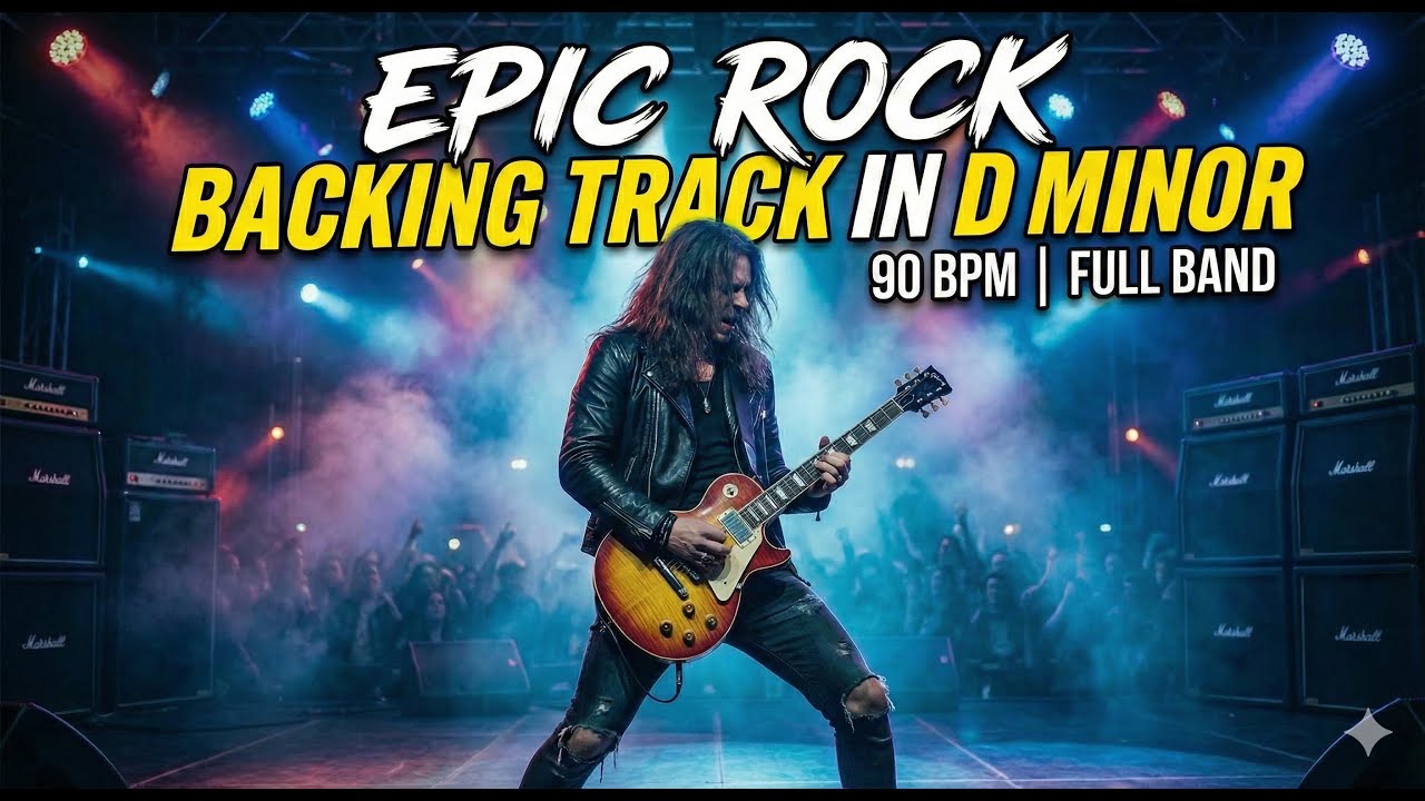Epic Rock Backing Track in D Minor | Guitar Solo Jam Track - YouTube