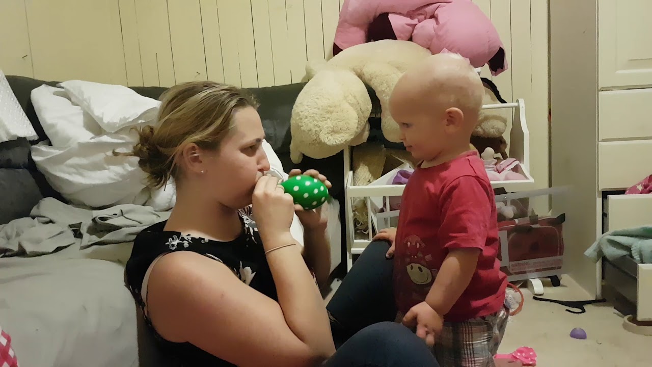 Archie having some balloon fun - YouTube