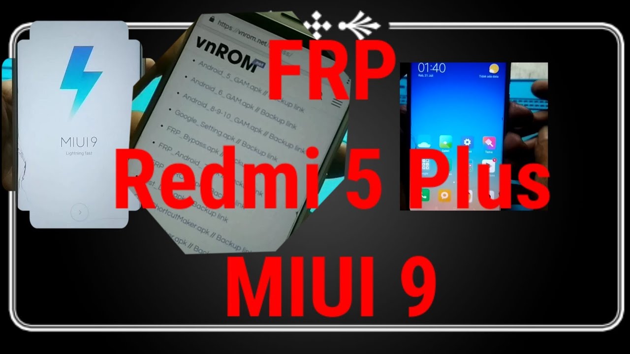 Bypass FRP Google Account Xiaomi Redmi 5 Plus,MIUI 9 - YouTube