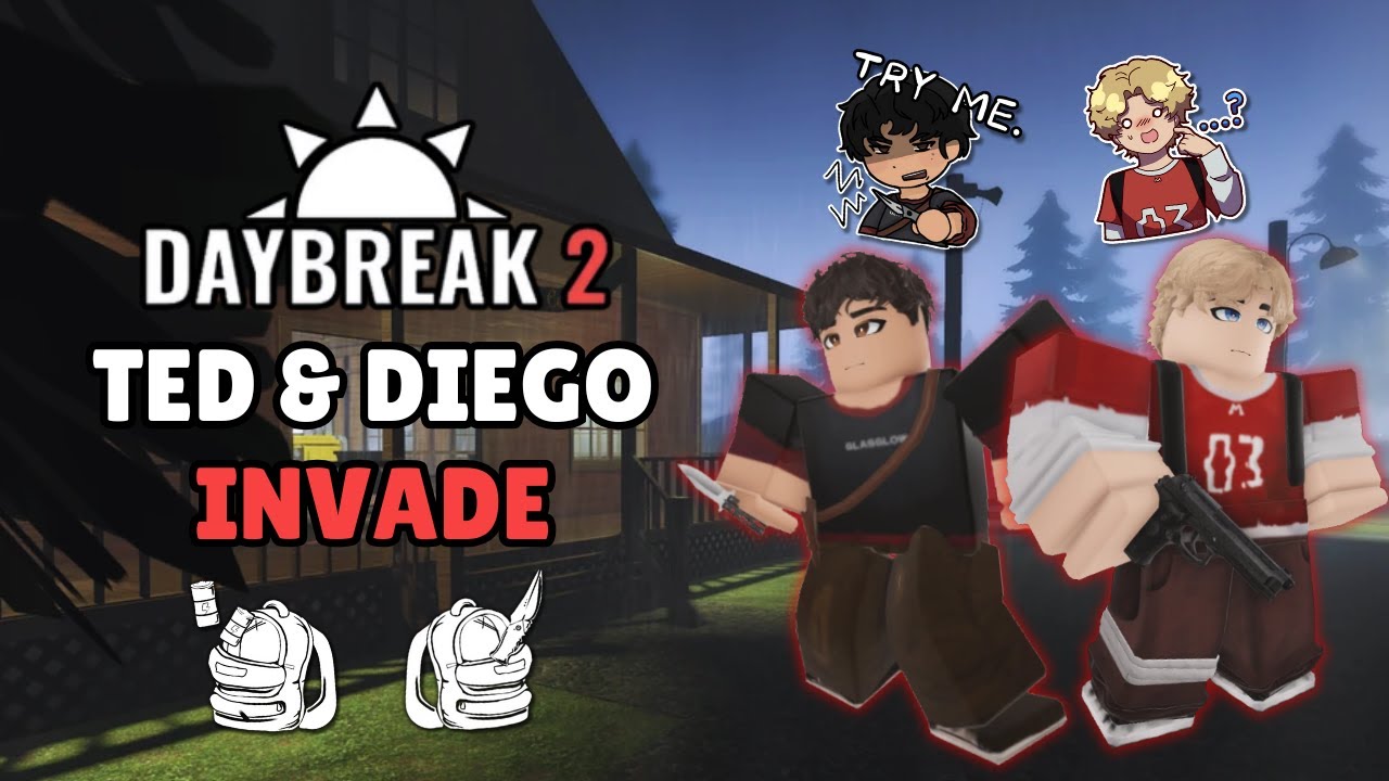 TED AND DIEGO INVADE DAYBREAK 2 (ROBLOX LIVE) - YouTube