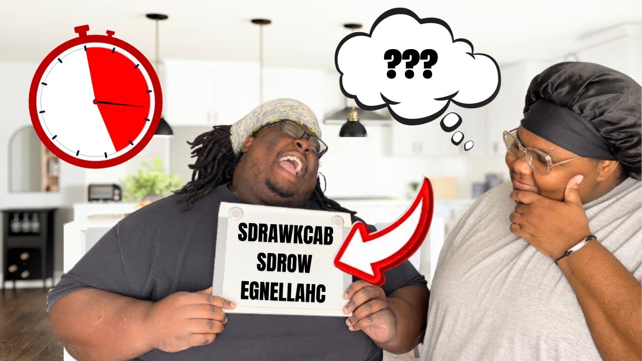 Backwards Word Challenge **HILARIOUSLY FUNNY** - YouTube