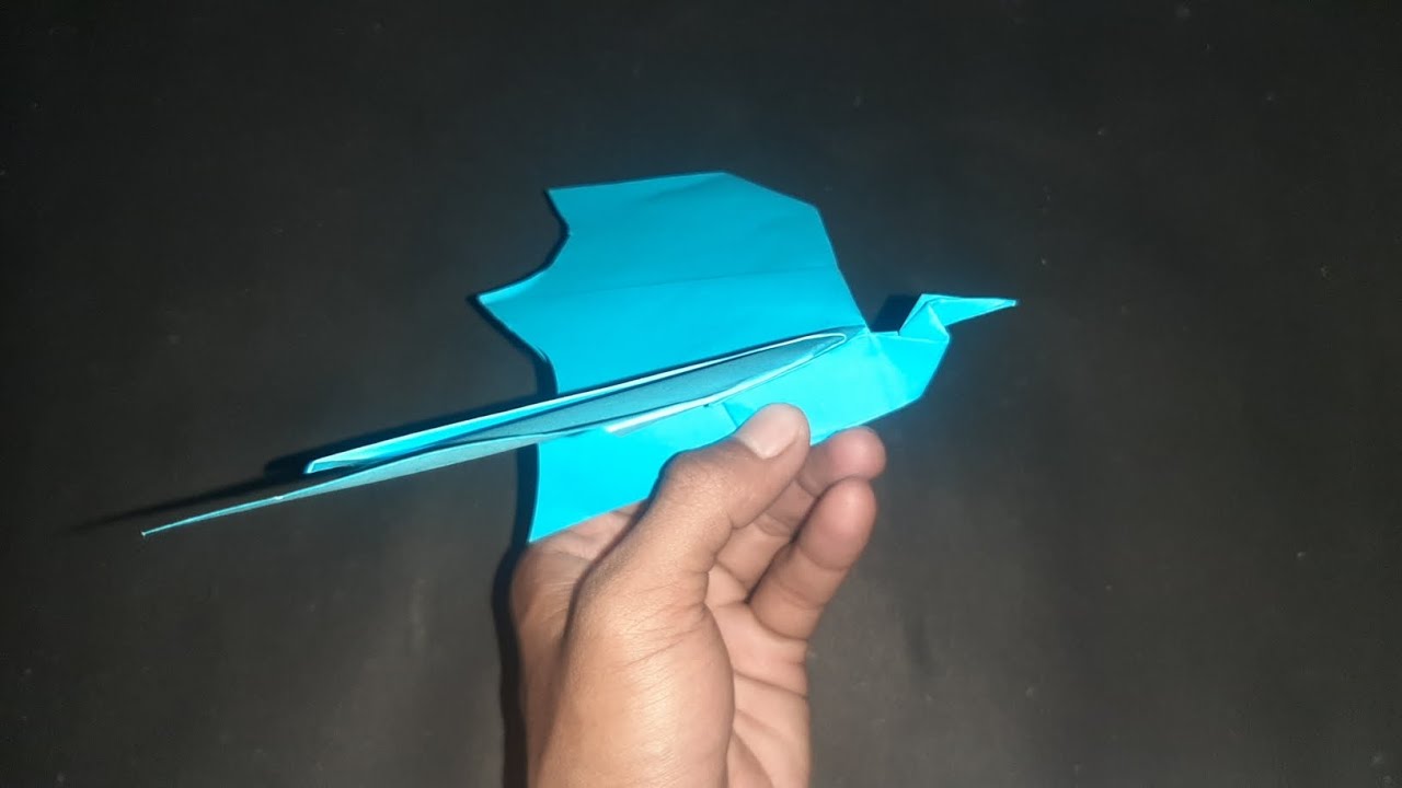How to make a dragon shaped paper airplane || [spacepaper] - YouTube