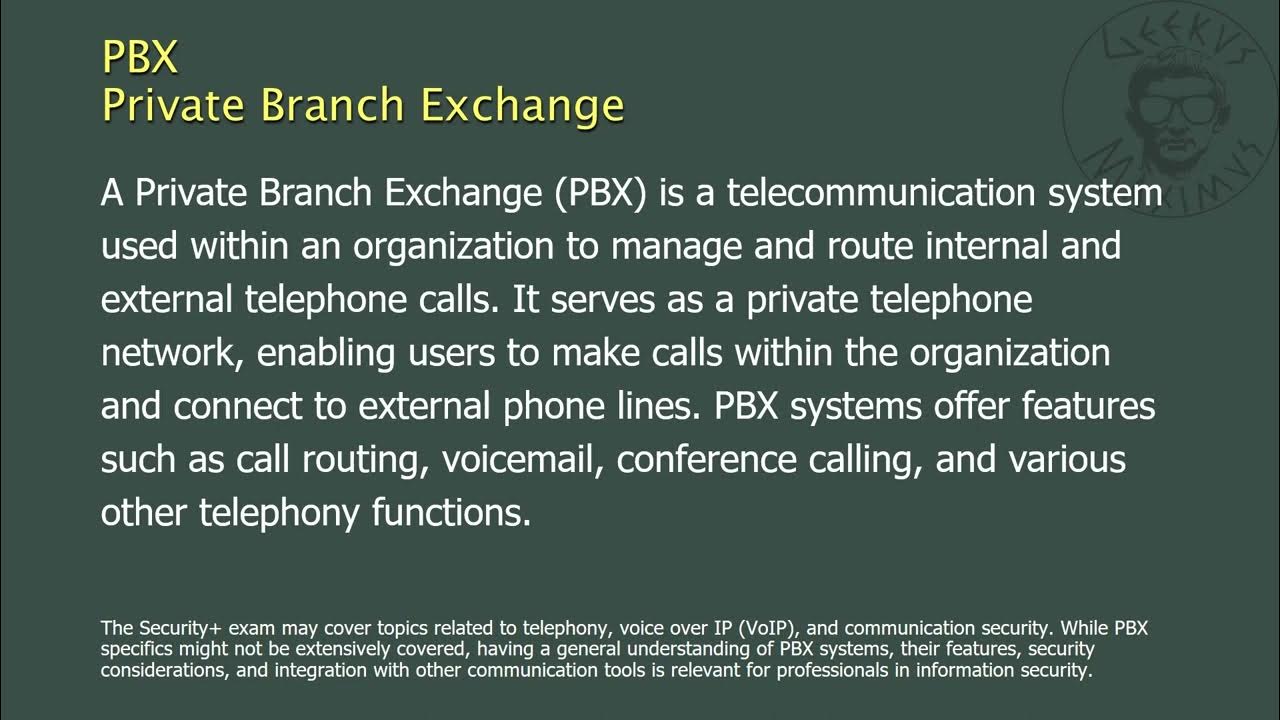 PBX - Private Branch Exchange - YouTube