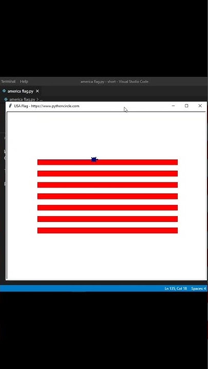 Making USA flag using python turtle#shorts#python #coding#programming# ...