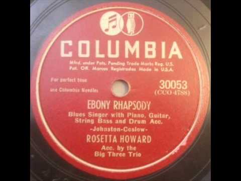 Rosetta Howard Big Three Trio Willie Dixon Ebony Rhapsody Columbia ...