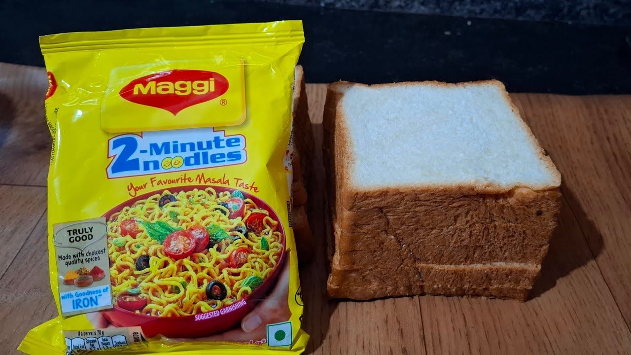 5 minutes evening best snacks ever 😋 Maggie bread puff super and essay ...