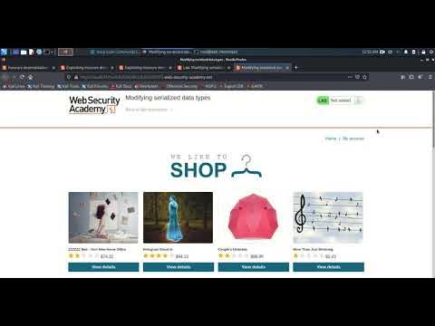 [PortSwigger]Lab: Modifying serialized data types - YouTube