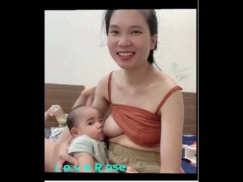Gadis cantik menyusui di rumah 2025 Breastfeeding vlogs #Breastfeeding, #menyusuibayi Part 2