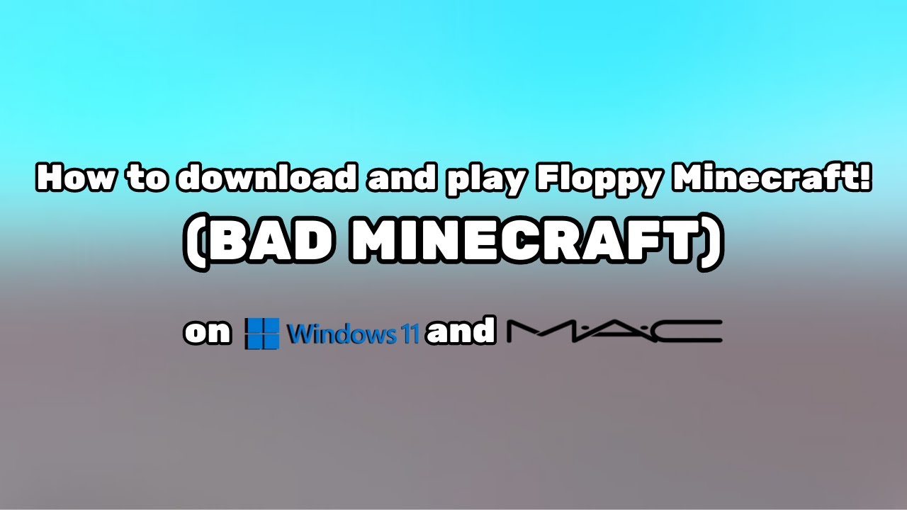 How to download and play floppy minecraft on windows 10 and mac - YouTube