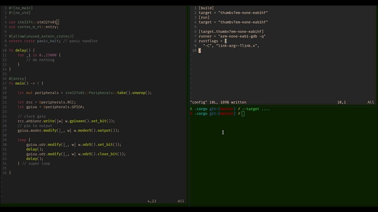 Embedded Rust (stm32f4 crate) Basic Setup - Part 0x04 - YouTube