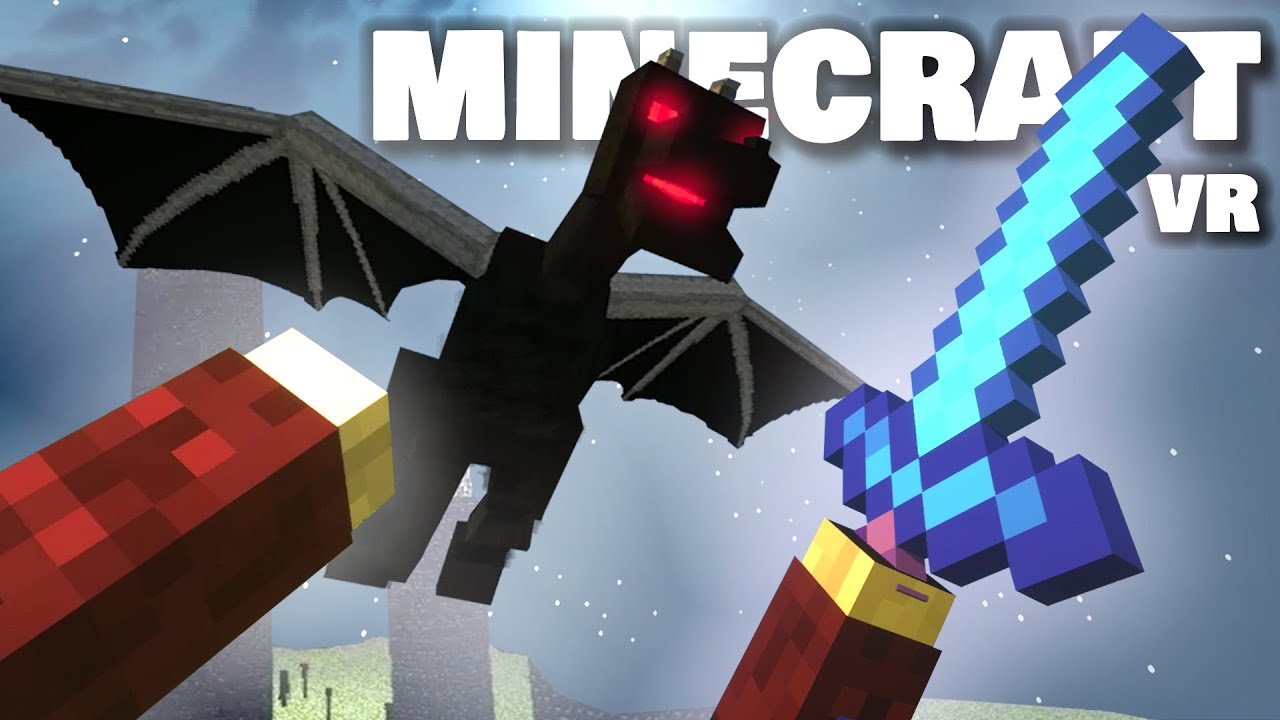 Fighting the ENDER DRAGON in VIRTUAL REALITY is INTENSE! (Minecraft VR ...