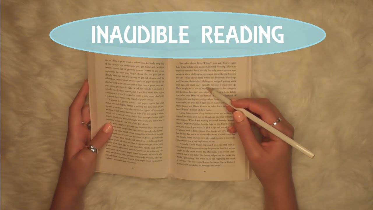 ASMR - INAUDIBLE READING *clicky whisper* - YouTube