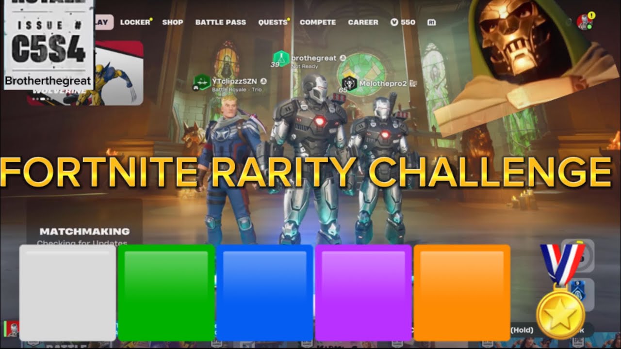 Fortnite rarity challenge chapter 5 season 4 Absolute DOOM - YouTube