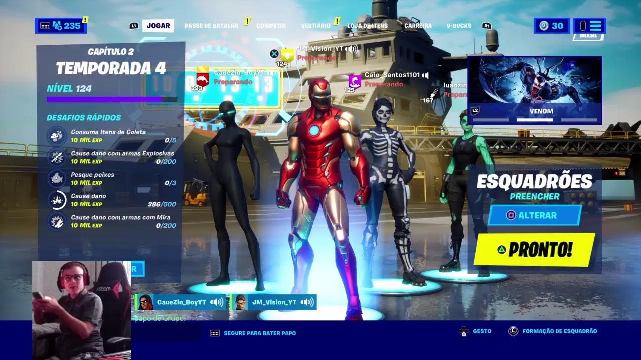 Fortnite Vision Esports fazendo com Caio Santos/Amigo do Cauê - YouTube