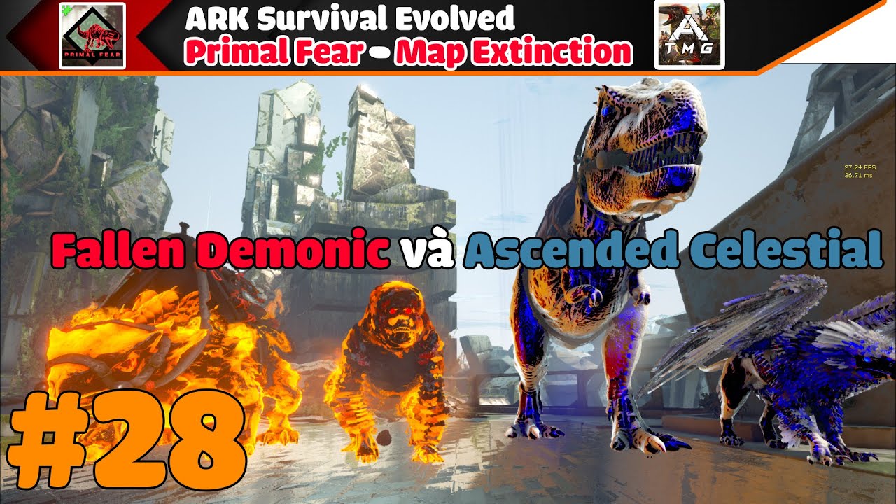 ARK Primal Fear #28: Nâng cấp lên Fallen Demonic và Ascended Celestial ...