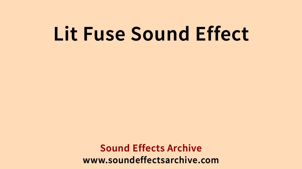 Lit Fuse Sound Effect - Royalty Free - YouTube