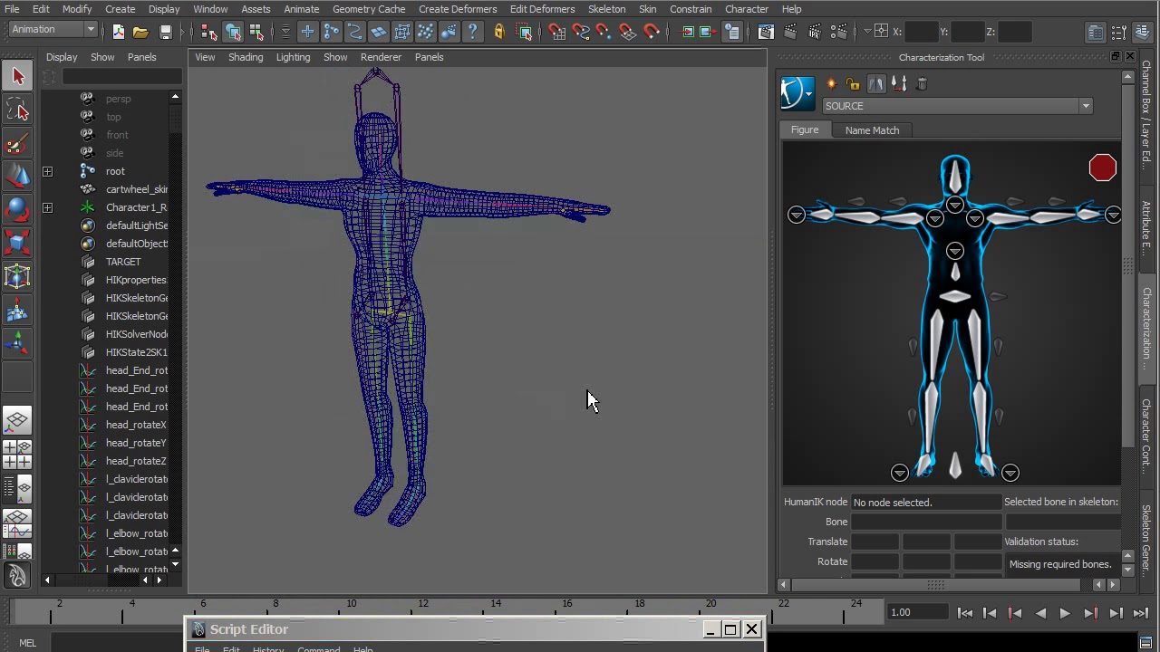 19 Using MEL with the Characterization Tool - YouTube