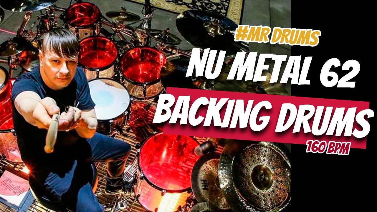 Nu Metal Drum Track - 160 BPM | Backing Drums | Only Drums - YouTube