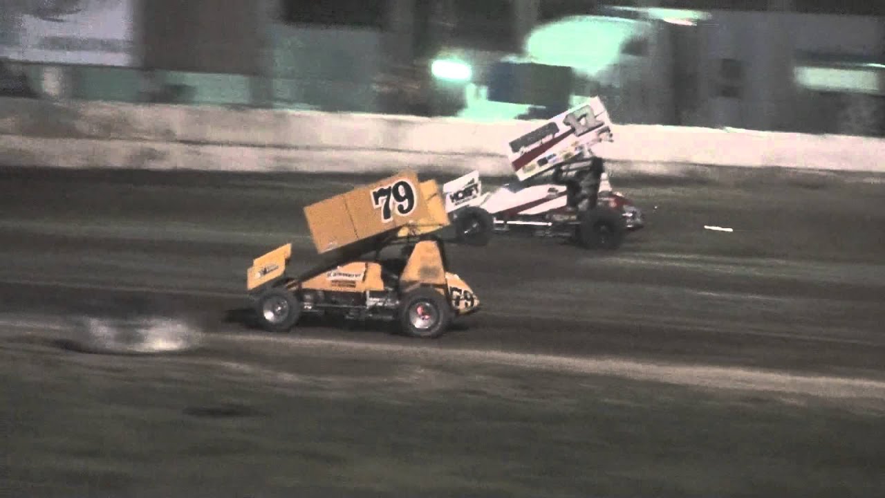 Blake Nimee IRA Sprint Car Heat Race, Wilmot Wisconsin - YouTube