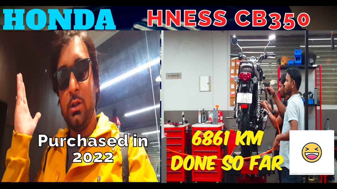 Honda Hness 4th service so Costly 😰😡 for just 350cc Engine || 6861km ...