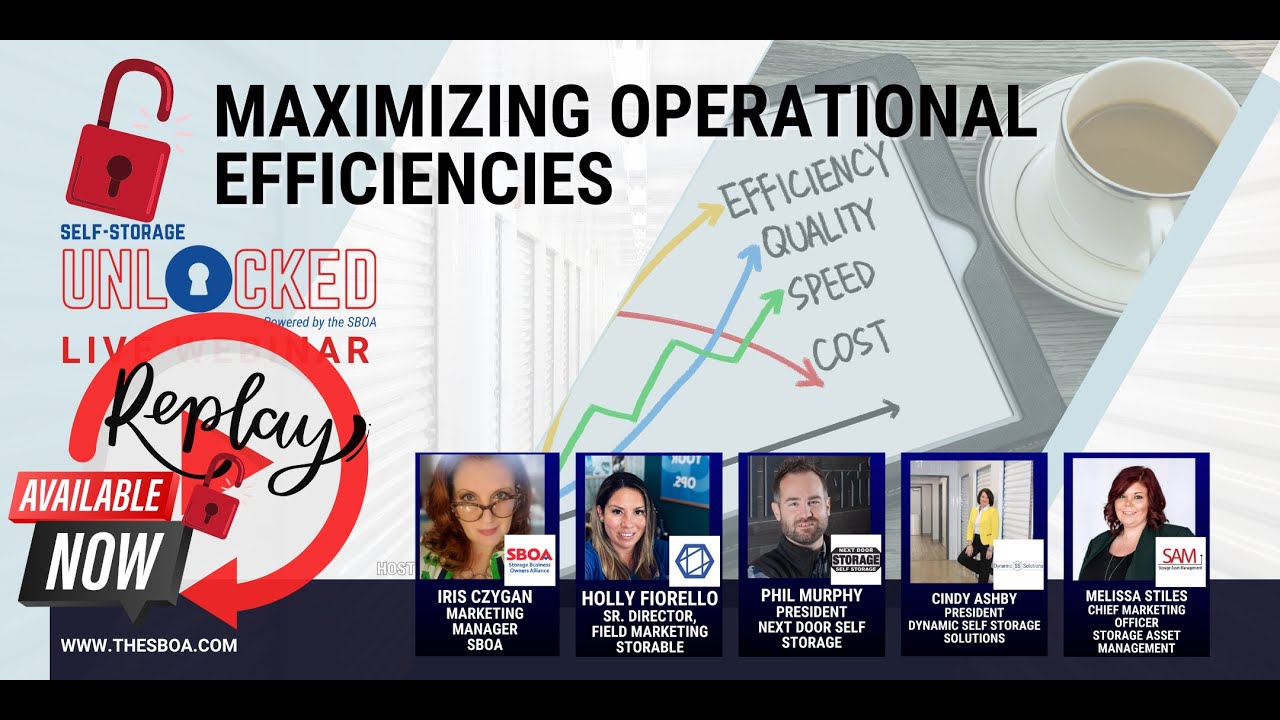 🔓 Maximizing Operational Efficiency | SBOA Self Storage Unlocked - YouTube