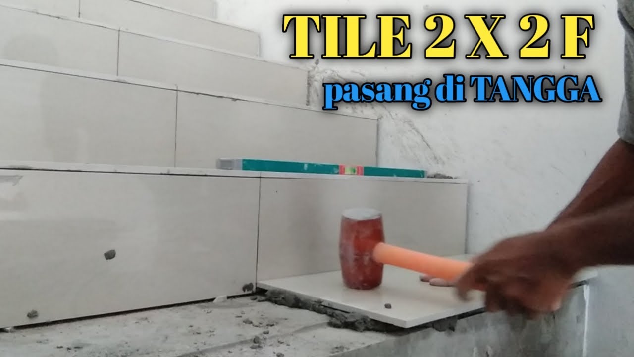 Pemasangan tile tangga // cara pasang keramik tangga - YouTube