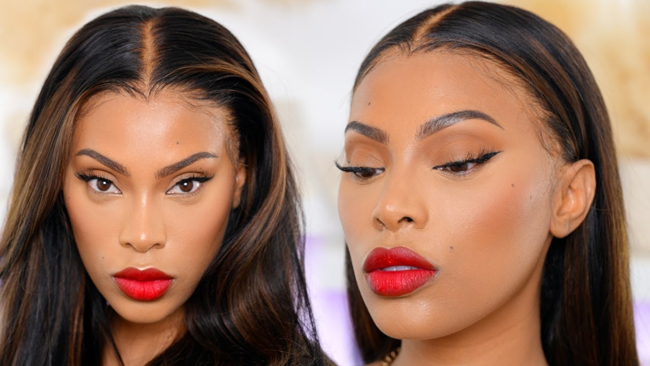 MY CLEAN AND POLISHED FOUNDATION ROUTINE | BOLD RED LIP TUTORIAL - YouTube