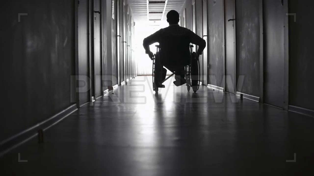 Disabled Man In Wheelchair Riding... | Stock Video - Motion Array - YouTube