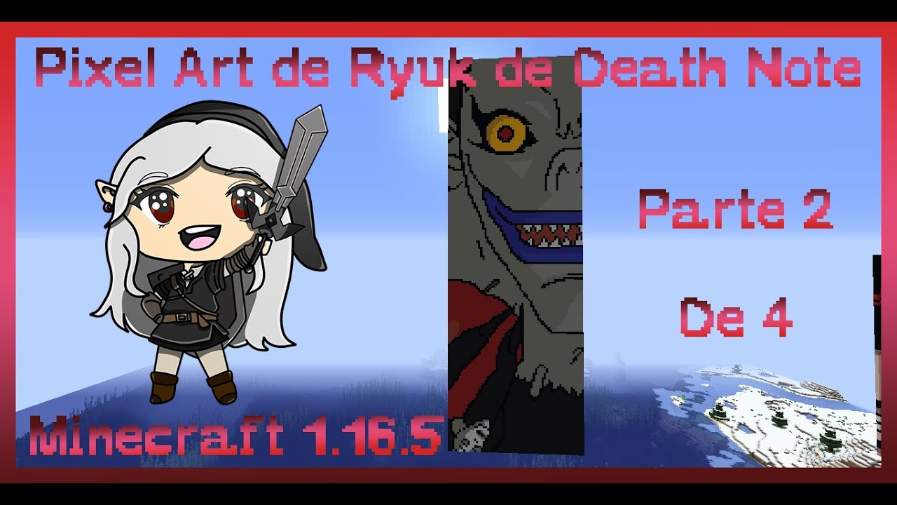 Pixel Art de Ryuk de Death Note en Minecraft 1.16.5 - Parte 2 - YouTube
