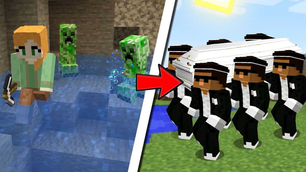 COFFIN MINECRAFT MEME ASTRONOMIA ALEX VS CREEPER BORIS CRAFT - YouTube