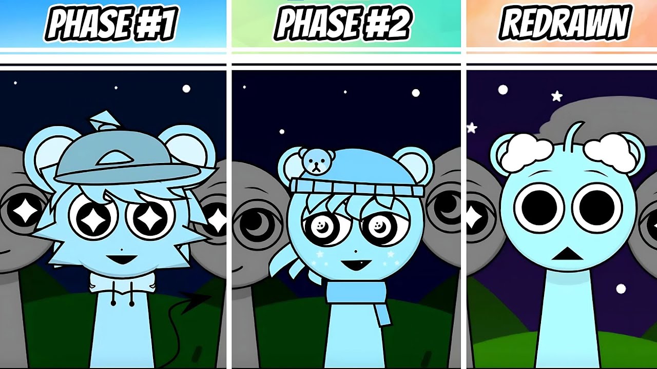 Incredibox Sprunki Night Time VS Night Time 2.0 VS Night Time Redrawn ...