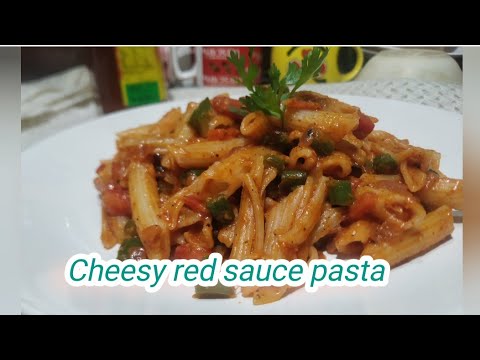 Cheesy red sauce pasta||Easy pasta recipe - YouTube
