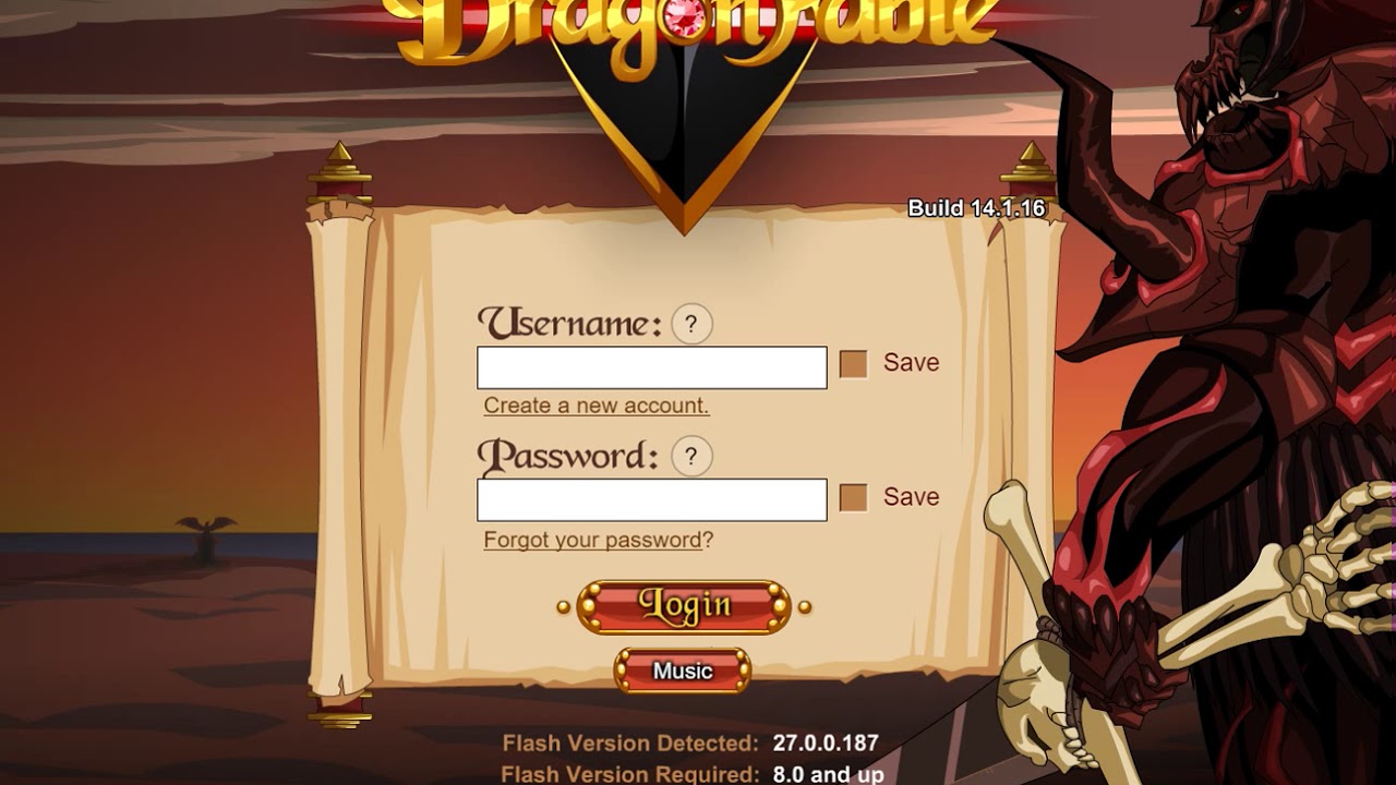 Old Login - Dragonfable Unused Soundtrack - YouTube